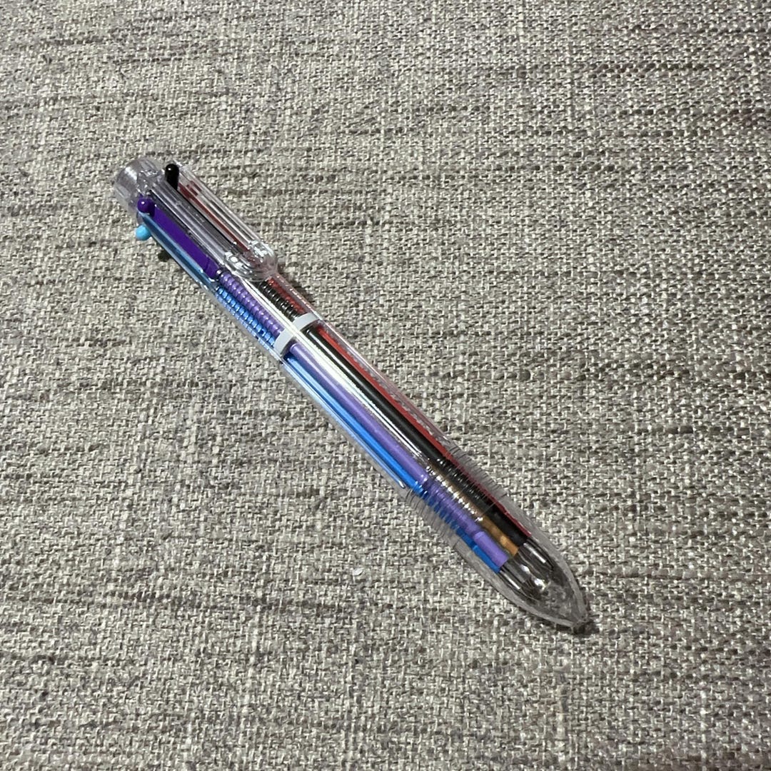 6 in 1 Ballpoint Pen Multi-colored Pen Home Office School Supply Pen ...