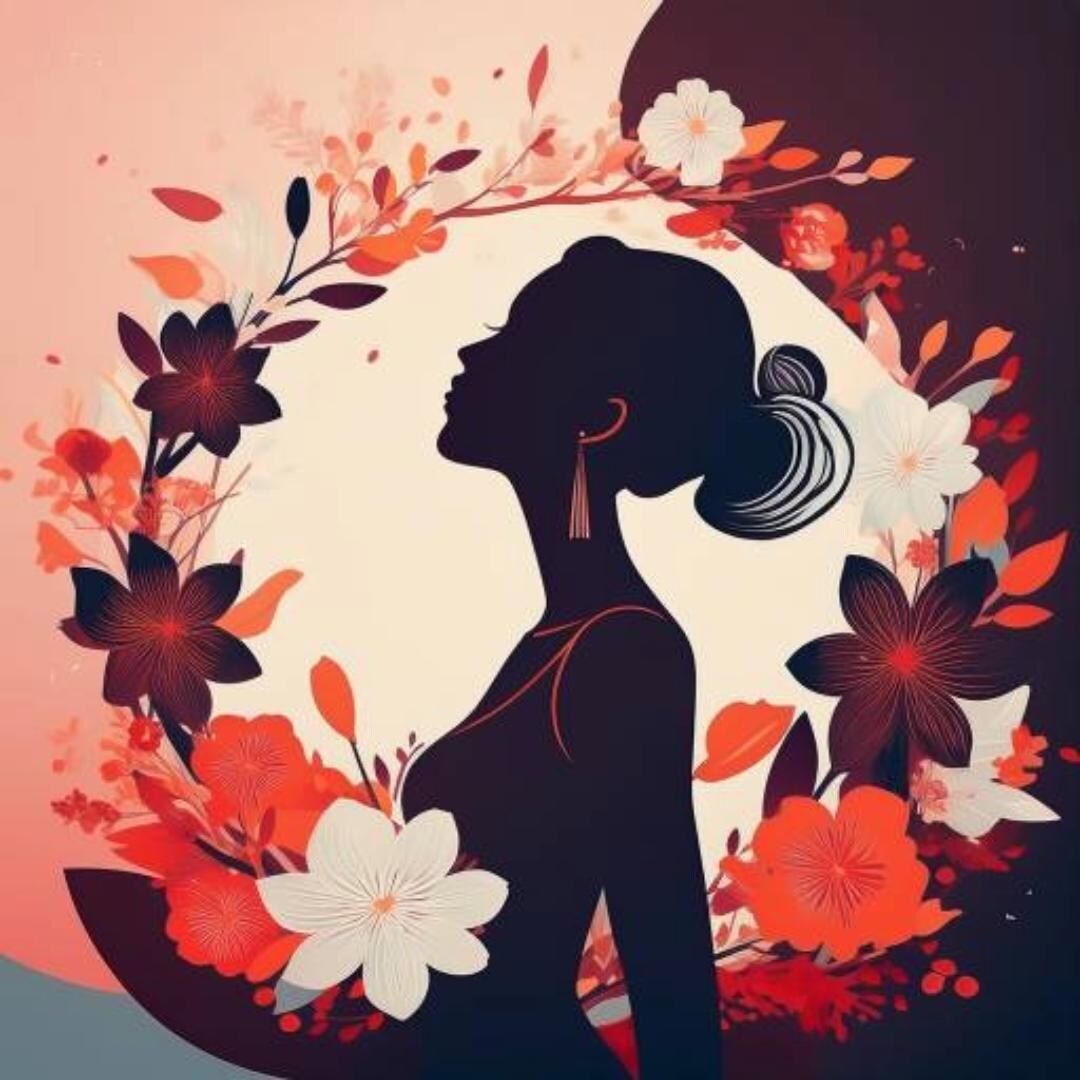 Beautiful Woman, Flower Print Digital Art/poster - Etsy