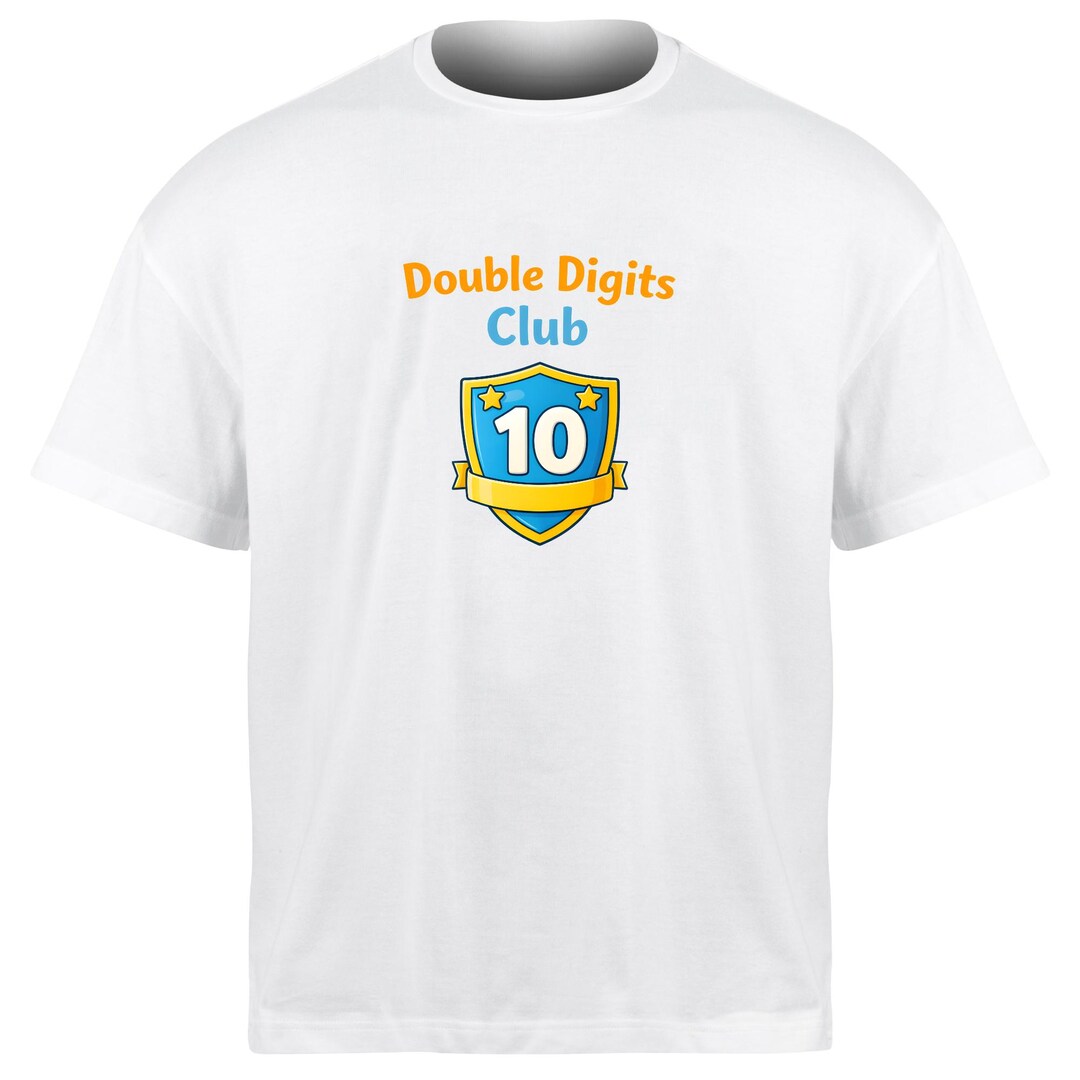 Double Digits Club PNG: 10. Geburtstag Design - Digital Download - Etsy.de