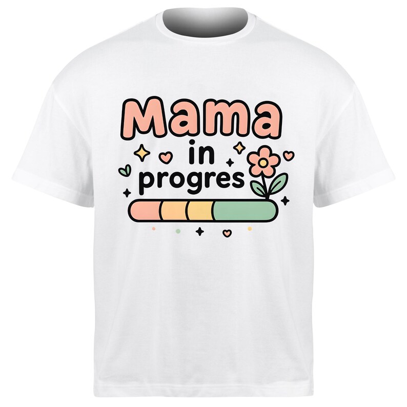 Mama in Progress PNG – Pregnancy Loading Digital Design – Printable ...