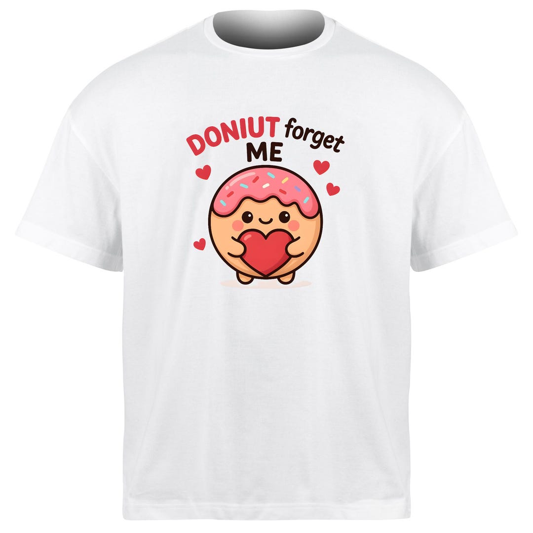 Donut Forget Me PNG: Cute Donut Valentine Illustration - Digital ...