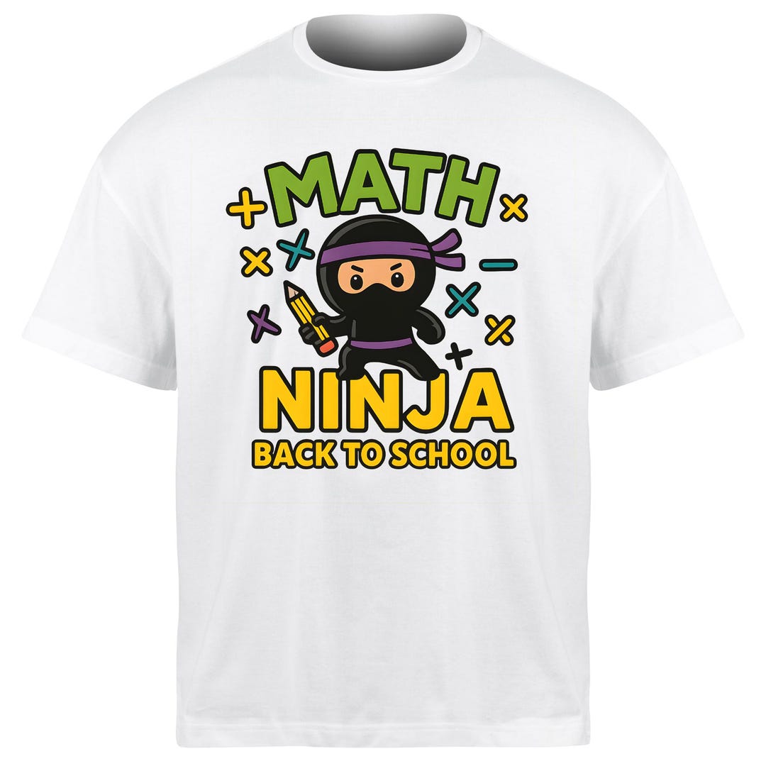 Math Ninja PNG: Back to School Sublimation Design- Digital Download ...