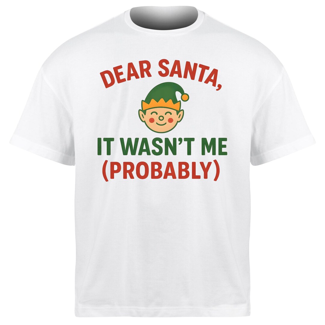 Funny Christmas Elf Clipart: 'dear Santa' PNG - Digital Download - Etsy
