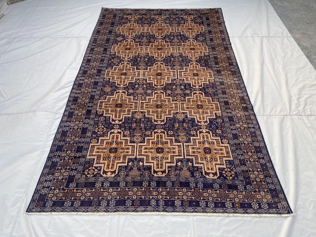 6x11 Ft Afghan Hand Made Zakani Vintage Furniture Brown Color Rug ...