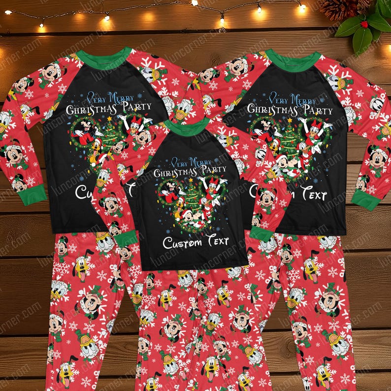 2025 Personalized Disney Christmas Pajamas – Custom Name Matching ...