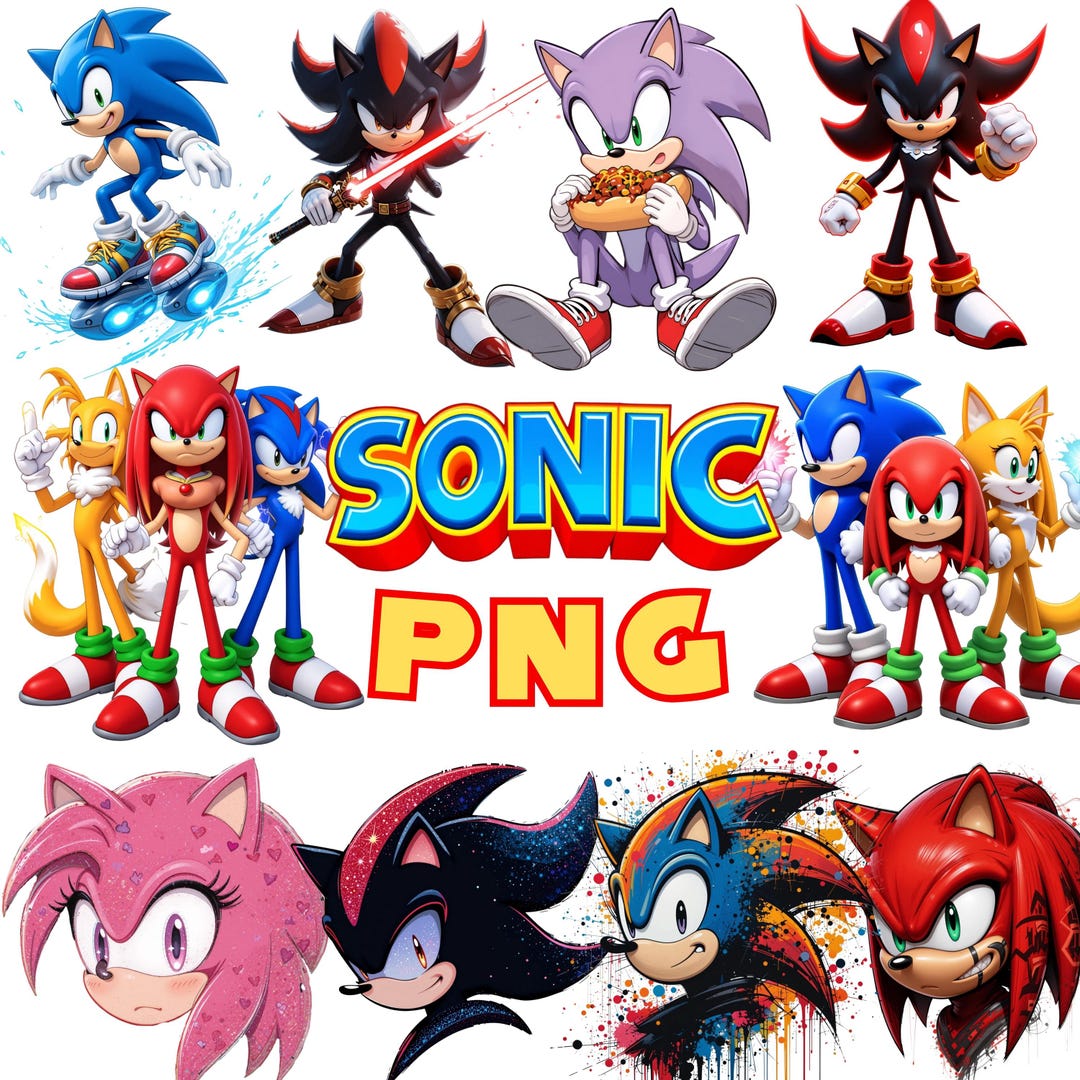 65+ Sonic PNG Bundle Files, Sonic the Hedgehog, Shadow, Sonic Clipart ...