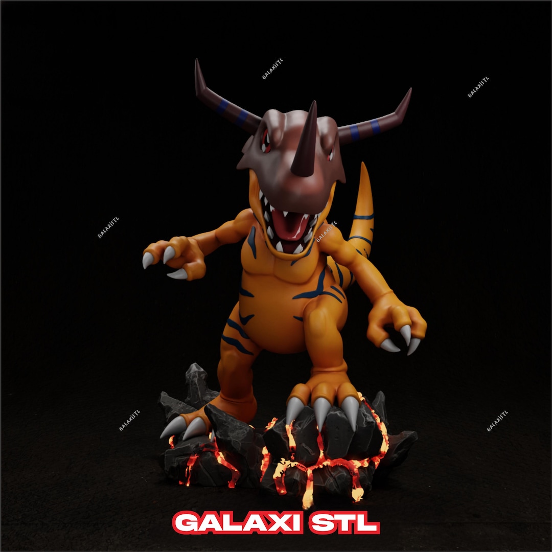 Greymon Digimon Adventure STL Model for Resin Printer Figure 3D ...