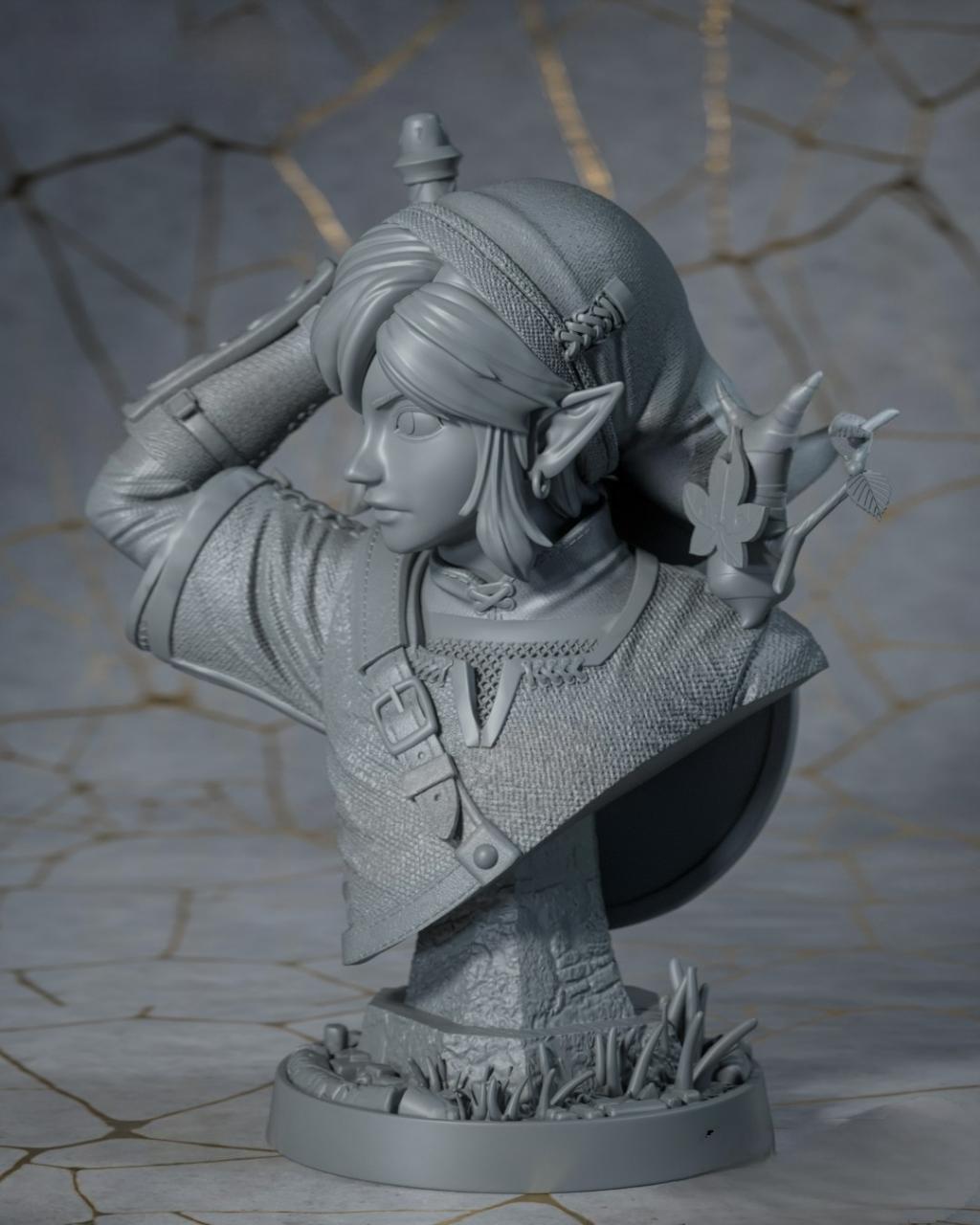 Link Bust STL Model: Legend of Zelda Figure (digital Download) - Etsy