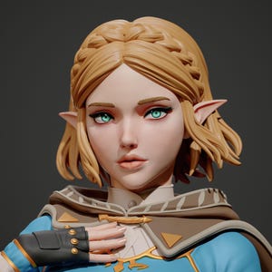 Princess Zelda STL Model: 3D Printing Figure (digital Download) - Etsy
