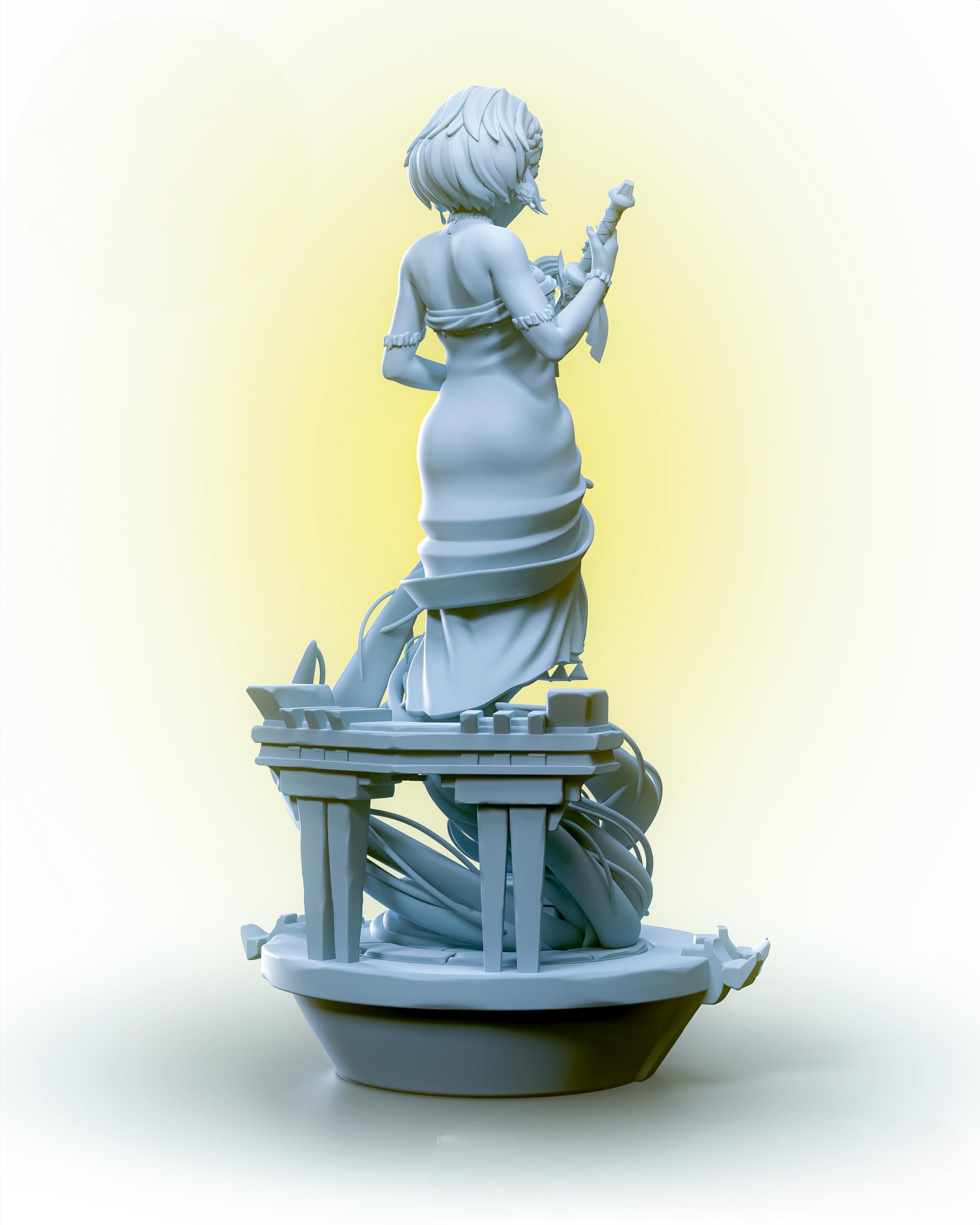 Princess Zelda With Sword STL Model: Resin Printer Figure (digital ...