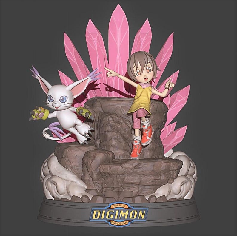 Angewomon Digimon Adventure STL Model – 3D Printing Figure & Diorama ...