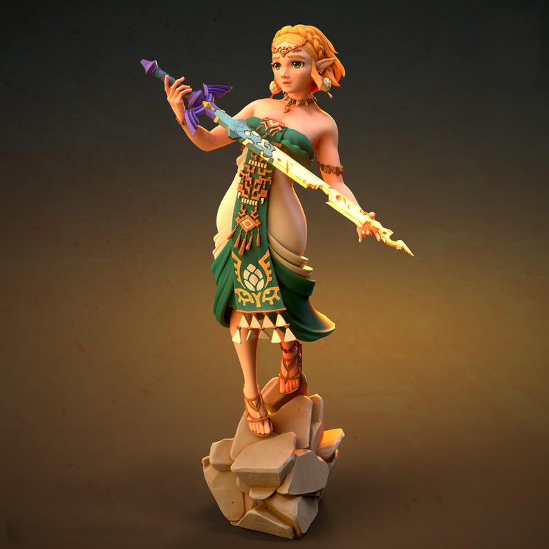 Princess Zelda STL Model for Resin Printer Figure 3D Printing - High ...