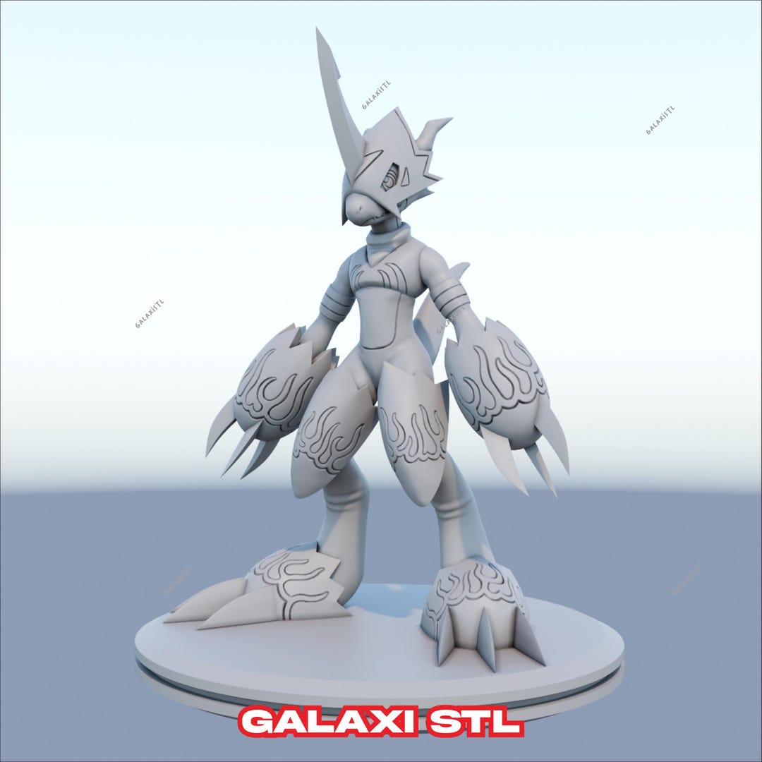 Flamedramon Digimon Adventure STL Model for Resin Printer Figure 3D ...