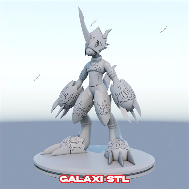Flamedramon Digimon Adventure STL Model for Resin Printer Figure 3D ...
