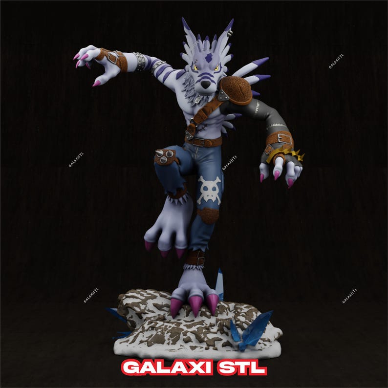 Weregarurumon Digimon Adventure STL Model for Resin Printer Figure 3D ...