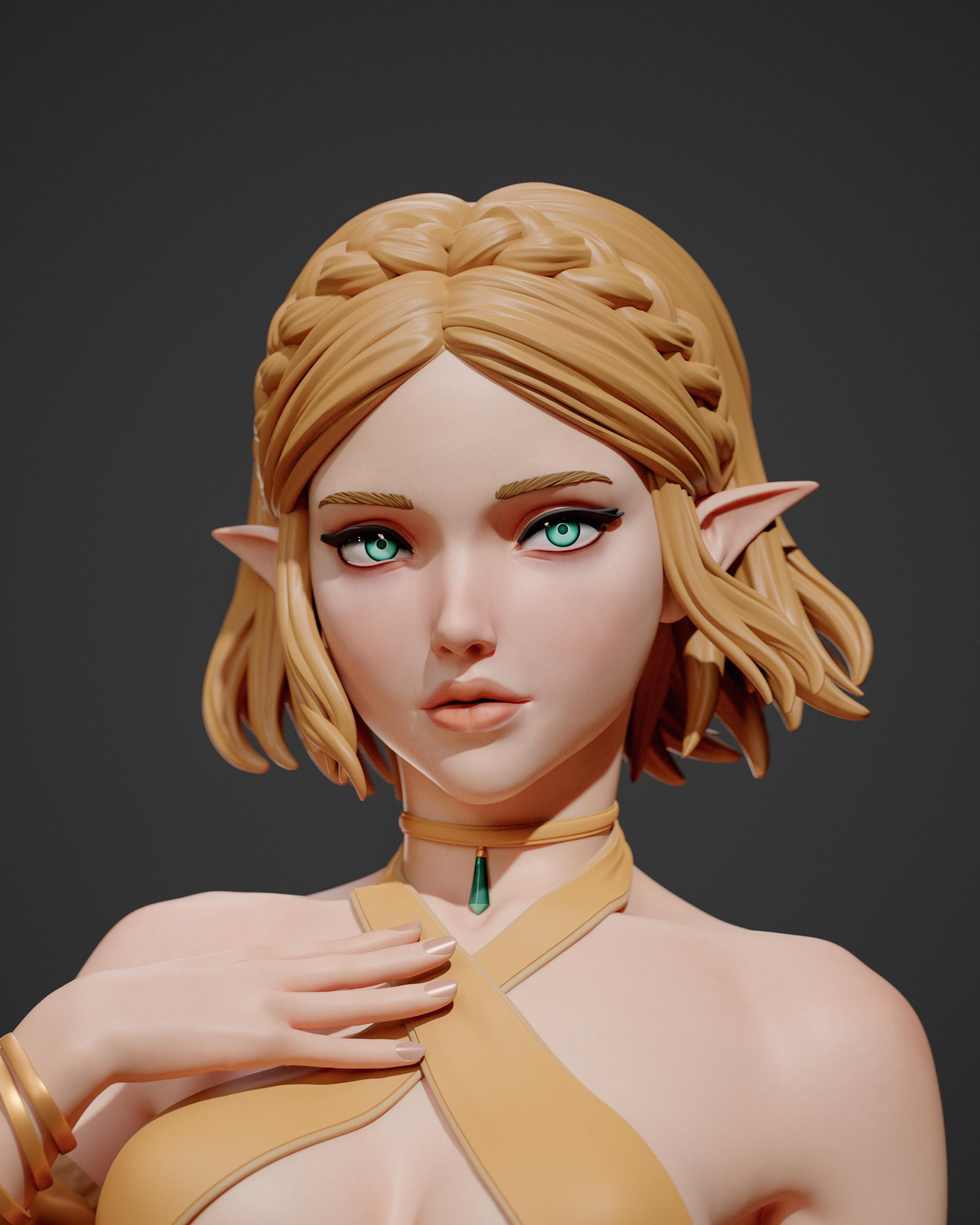 Princess Zelda STL Model for Resin Printer Figure 3D Printing - High ...