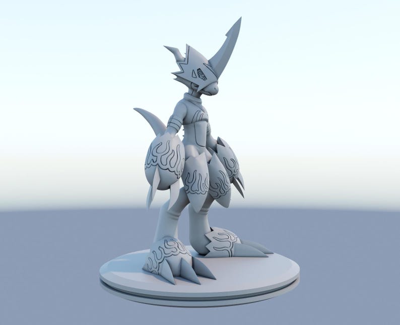 Flamedramon Digimon Adventure STL Model for Resin Printer Figure 3D ...
