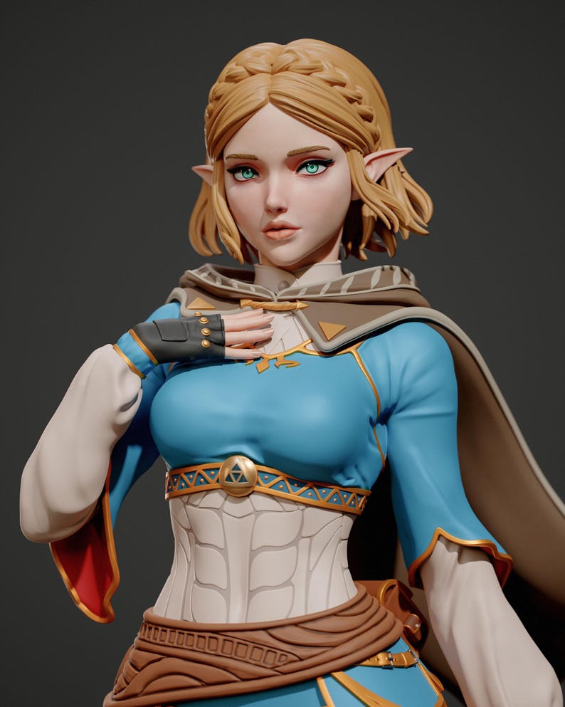 Princess Zelda STL Model for Resin Printer Figure 3D Printing - High ...