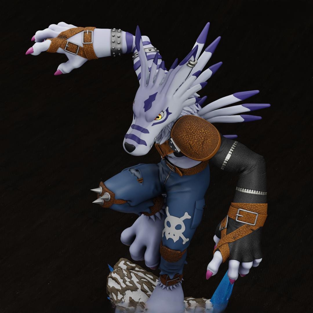 Weregarurumon Digimon Adventure STL Model for Resin Printer Figure 3D ...
