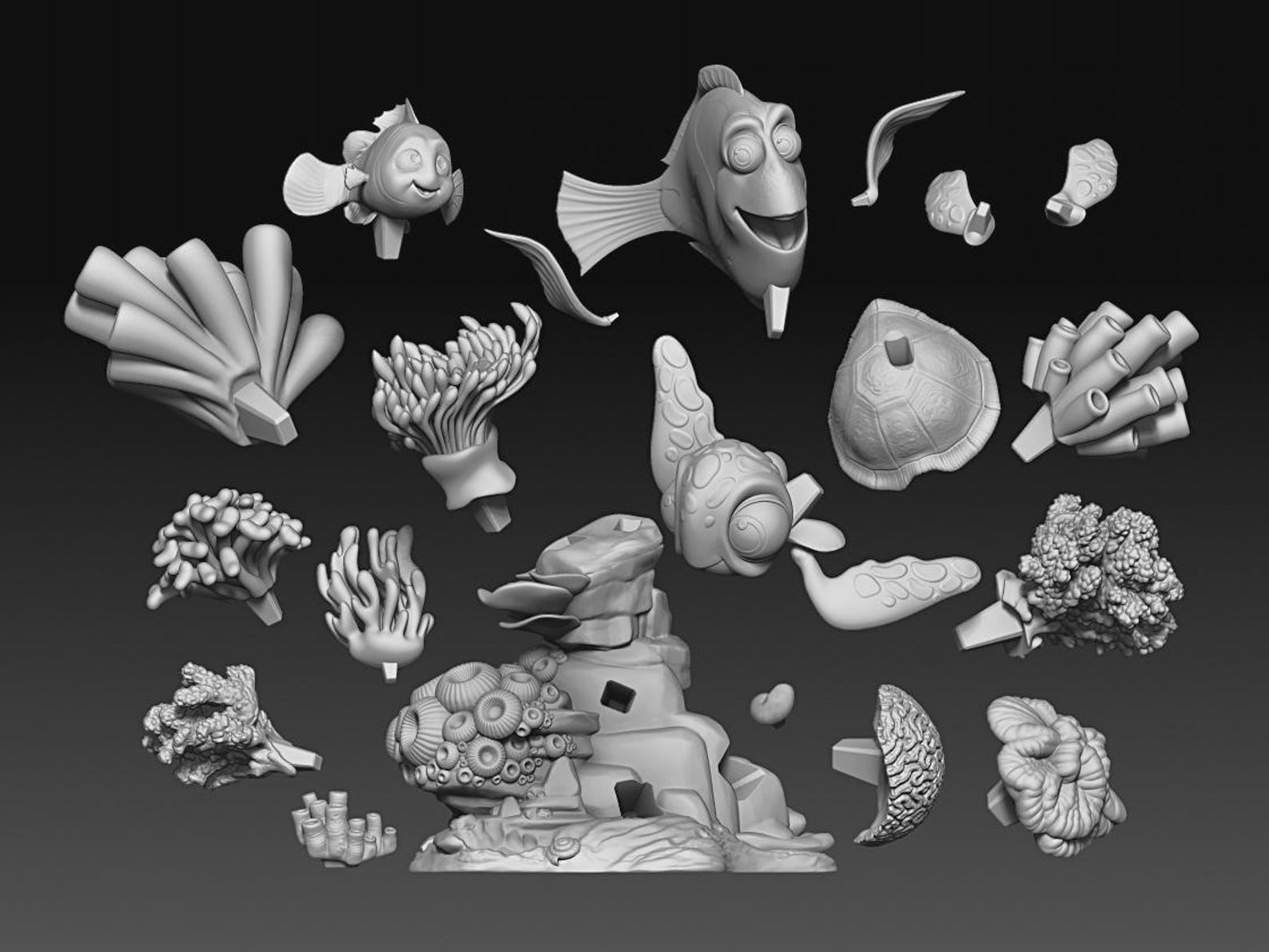 Finding Nemo Diorama STL Model: 3D Printing Figure (digital Download ...