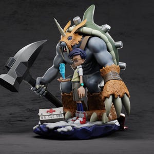 Digimon Adventure Zudomon Diorama – 3D Printer STL Model (digital ...