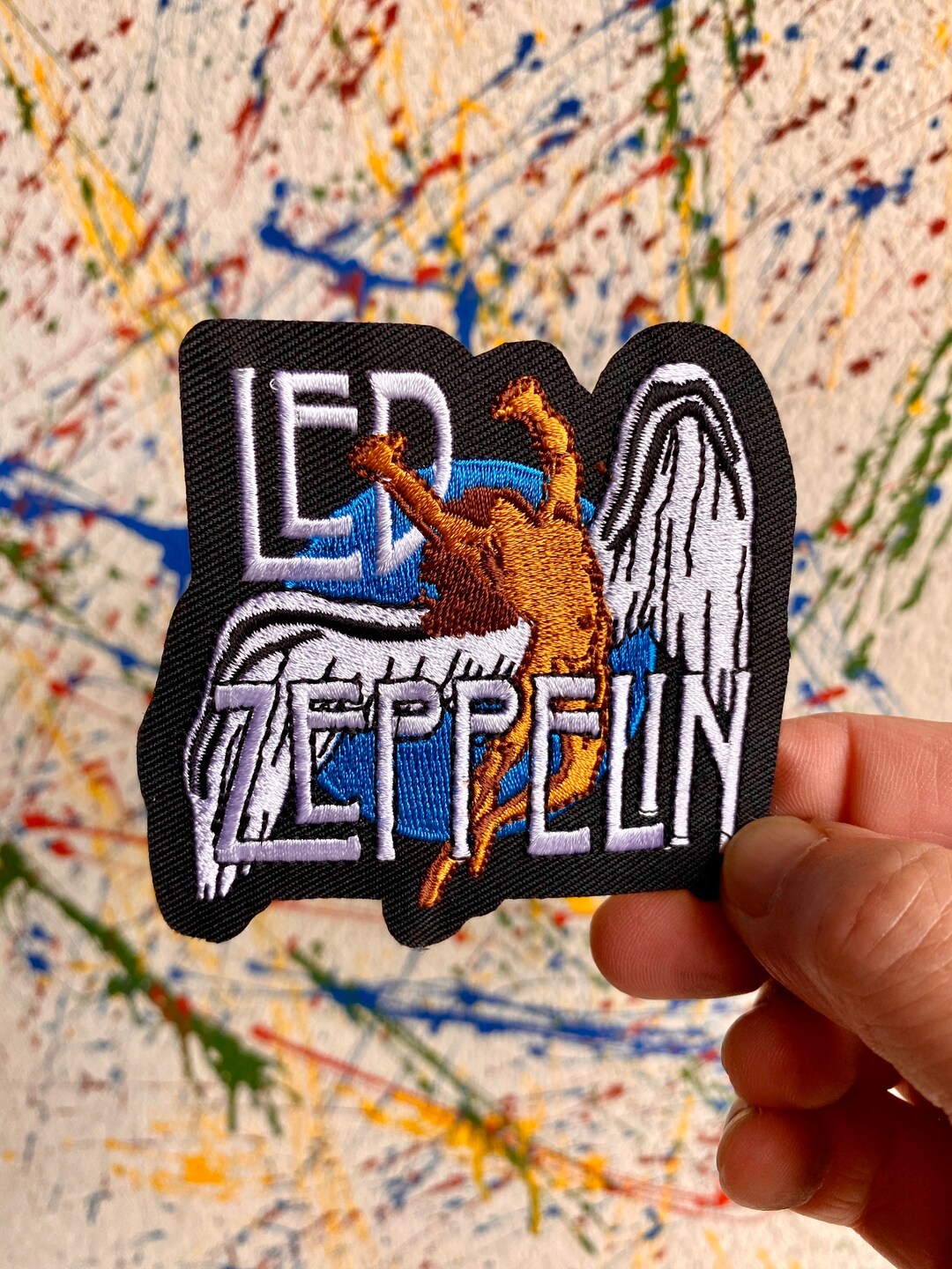 FREE SHIPPING Led Zepp Icarus Blue Brown White Back Iron on Patch - Etsy