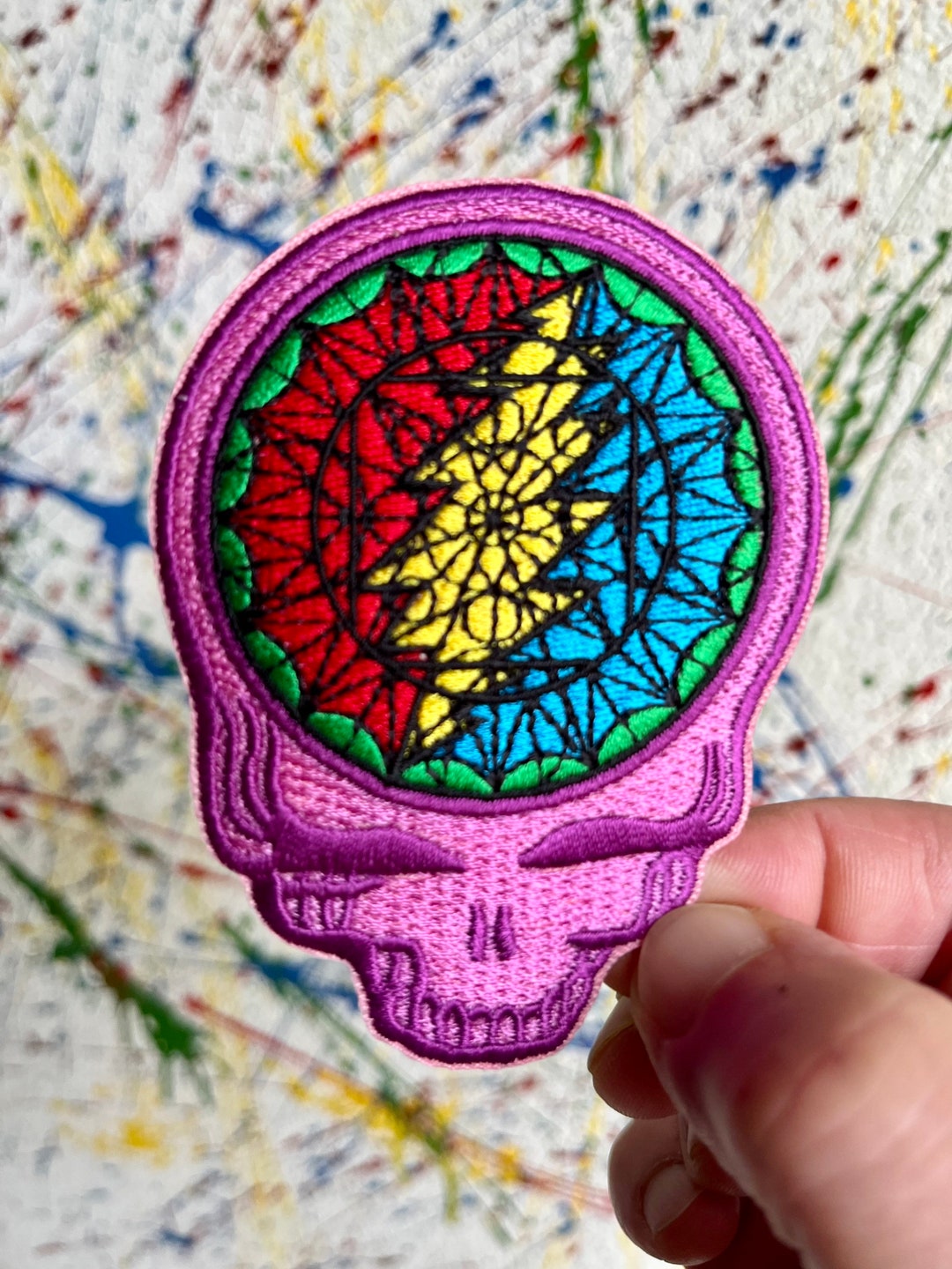 FREE SHIPPING Grate Dead Head Pink Skull Face Yellow Lighting - Etsy