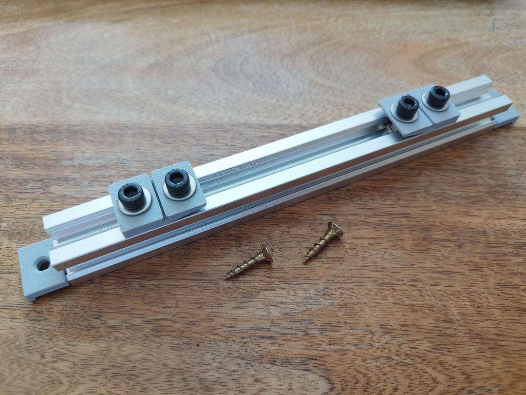 Low Profile CNC Mini Vise Clamps on 200mm Aluminum Rail – Fast Mount ...