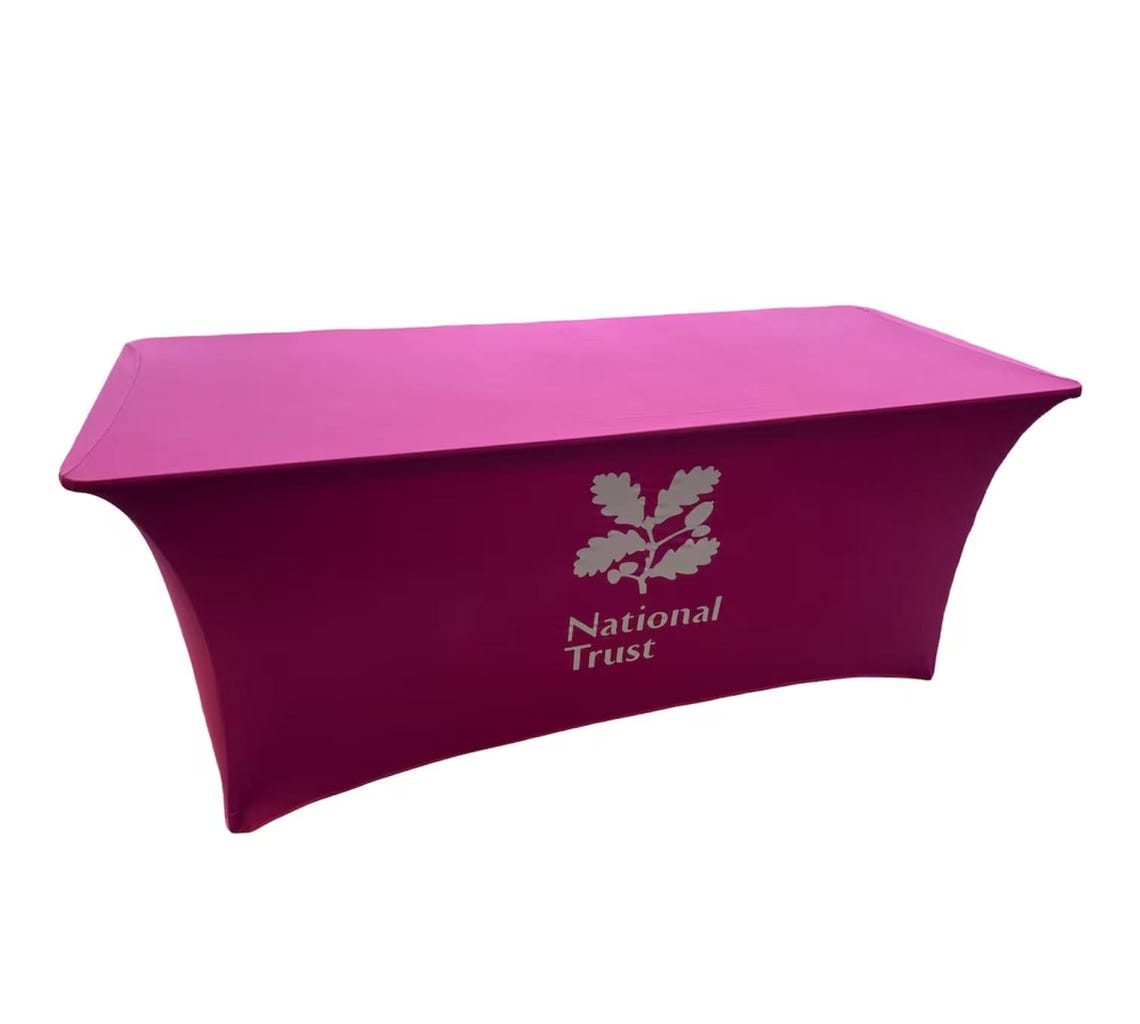 6' Trade Show Spandex Stretch Tablecloth Printed With Your Company Logo ...