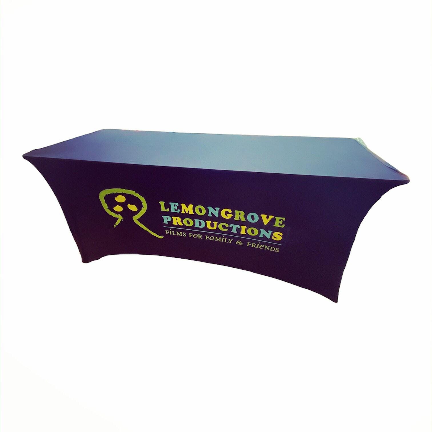 6' Trade Show Spandex Stretch Tablecloth Printed With Your Company Logo ...