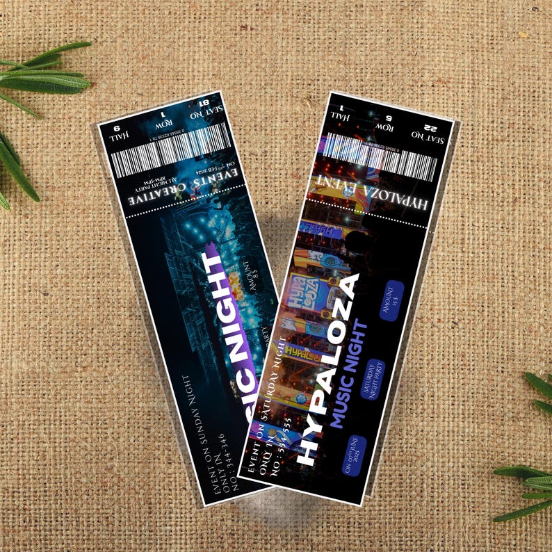 Editable Ticket Template | Printable Concert & Boarding Pass | Canva ...