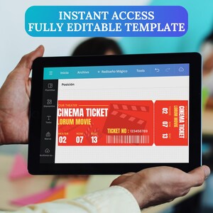 Editable Movie Ticket Template, Cinema Voucher Gift, Surprise Movie ...