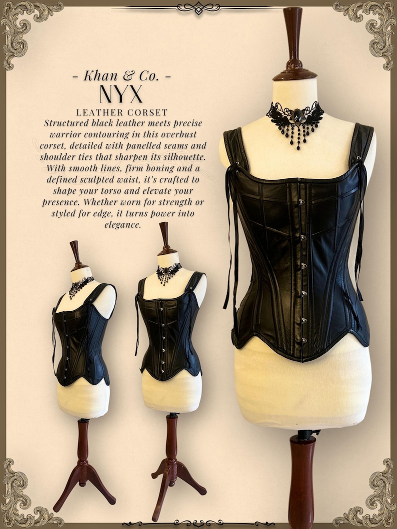 Luxury Leather Gothic Corsets by Khan & Co. Plus Sizes Availabale - Etsy