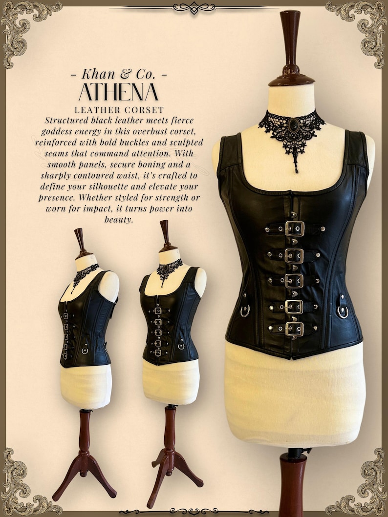 Luxury Leather Gothic Corsets by Khan & Co. Plus Sizes Availabale - Etsy