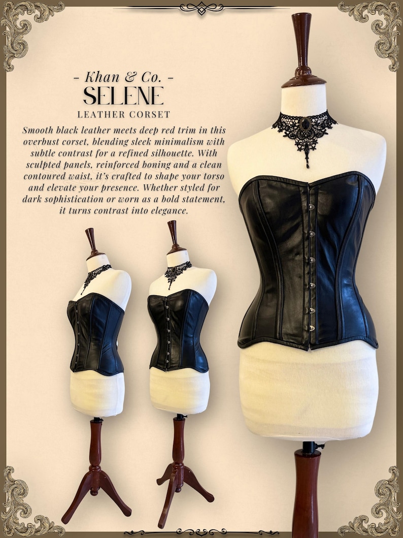 Luxury Leather Gothic Corsets by Khan & Co. Plus Sizes Availabale - Etsy