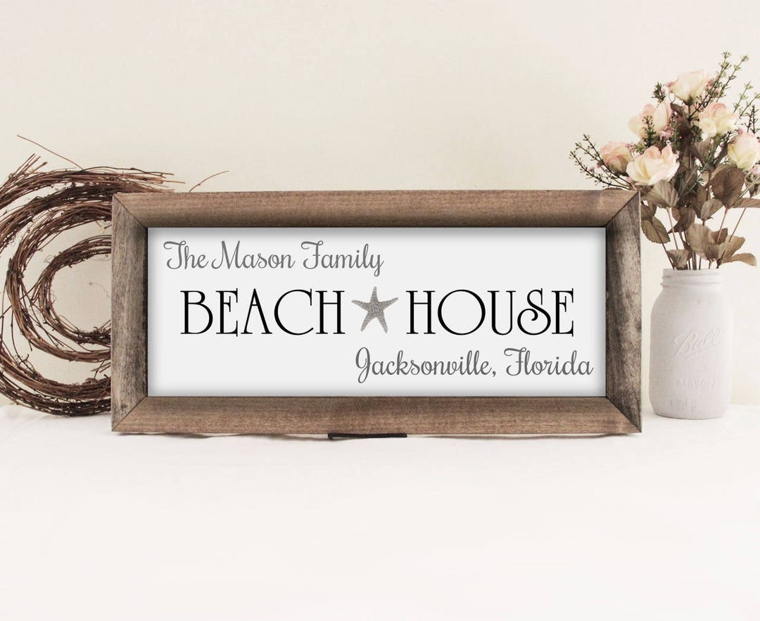 Personalized Family Name Beach House Sign Beach Sign Beach - Etsy