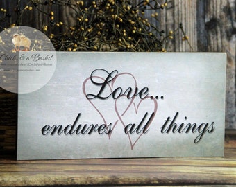 Love Endures All | Etsy