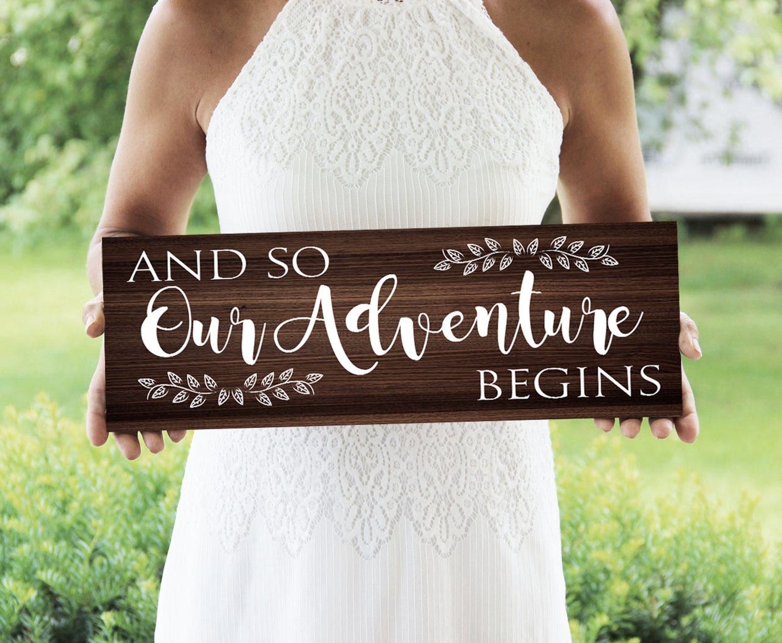 And so Our Adventure Begins Sign Rustic Home Decor Wedding | Etsy