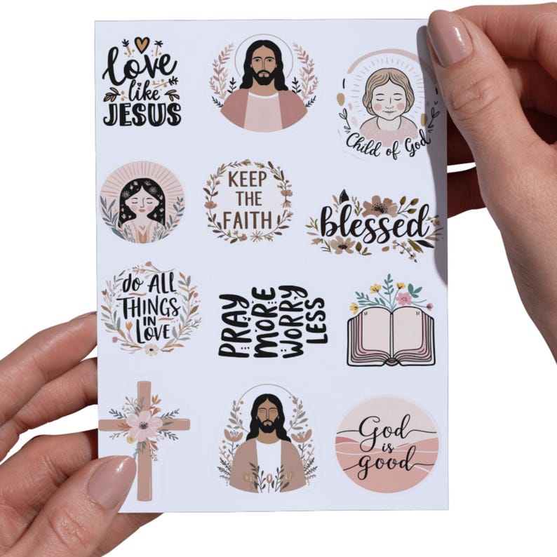 Catholic Stickers Bundle Printable – Jesus Stickers, Scripture Quotes ...