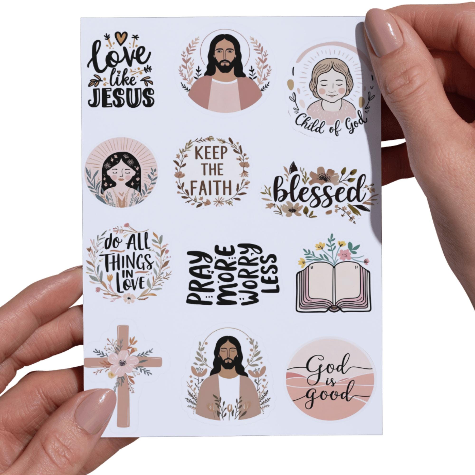 Catholic Stickers Bundle Printable – Jesus Stickers, Scripture Quotes ...