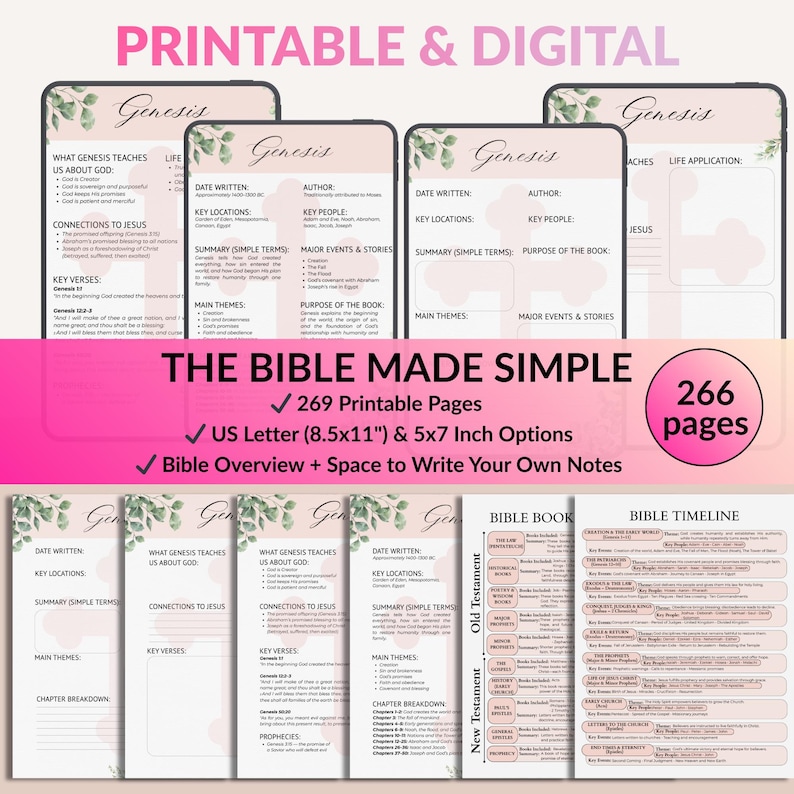 Bible Study Bundle | Entire Bible Made Simple, Prayer Journal, Bible ...