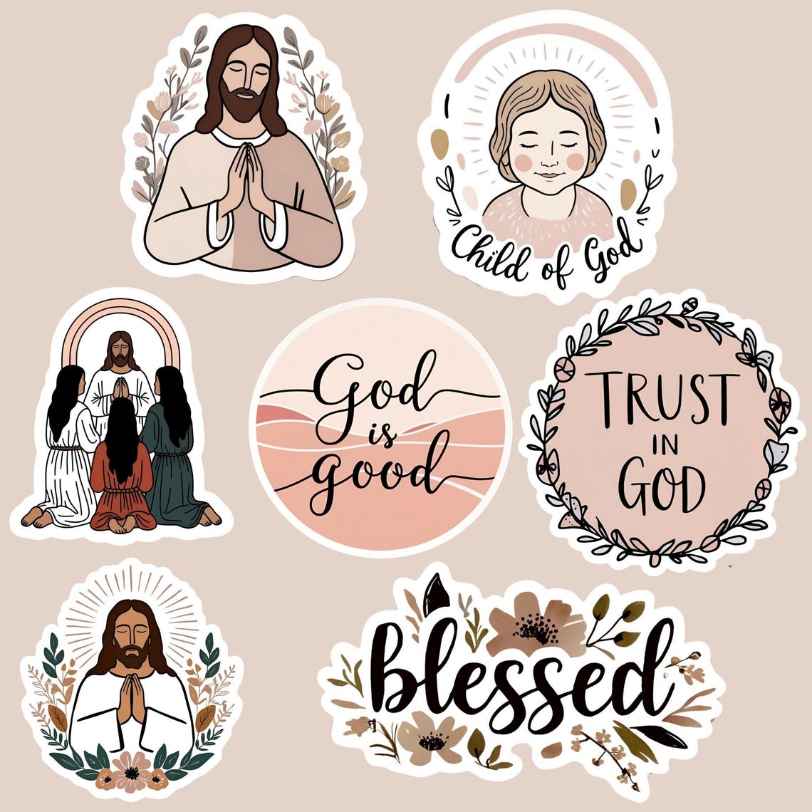 Catholic Stickers Bundle Printable – Jesus Stickers, Scripture Quotes ...