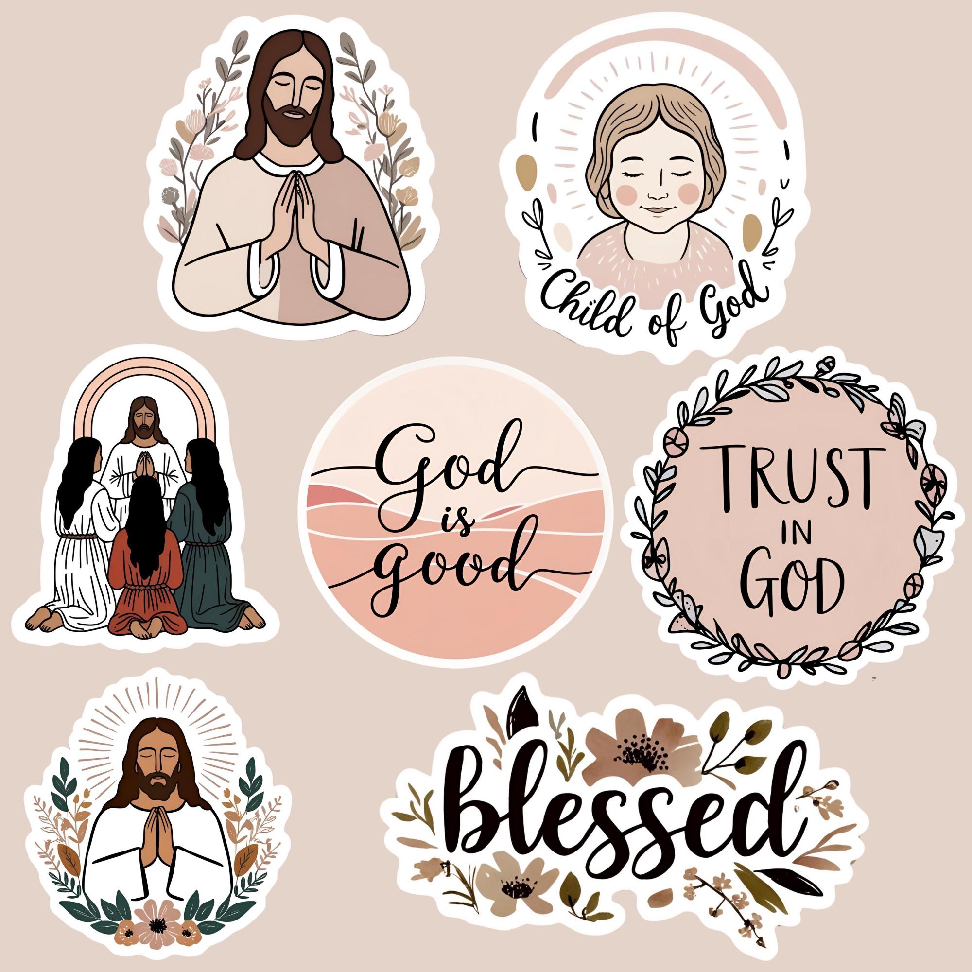 Catholic Stickers Bundle Printable – Jesus Stickers, Scripture Quotes ...