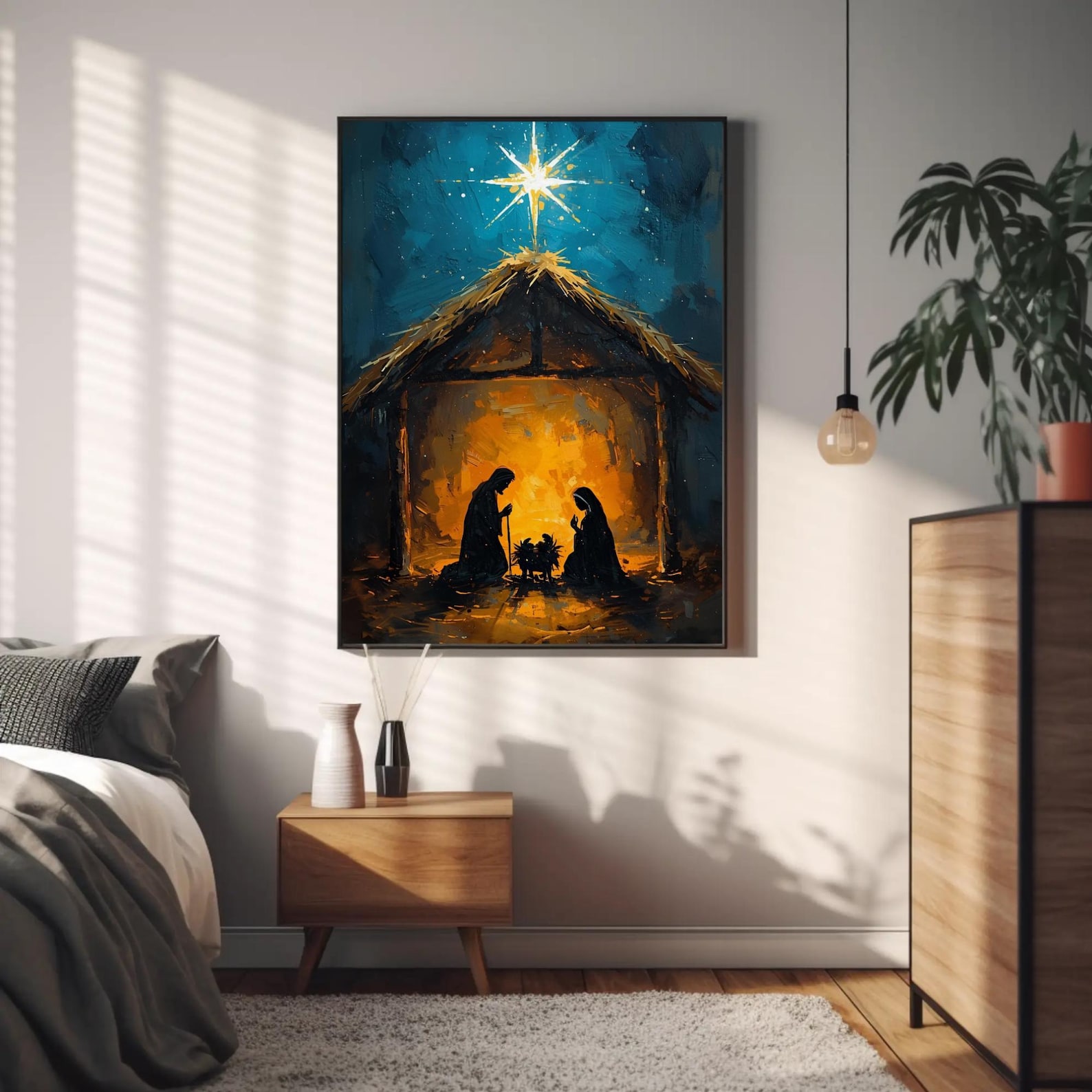 Christmas Nativity Horizontal Art Print | Christian Wall Art | Jesus ...
