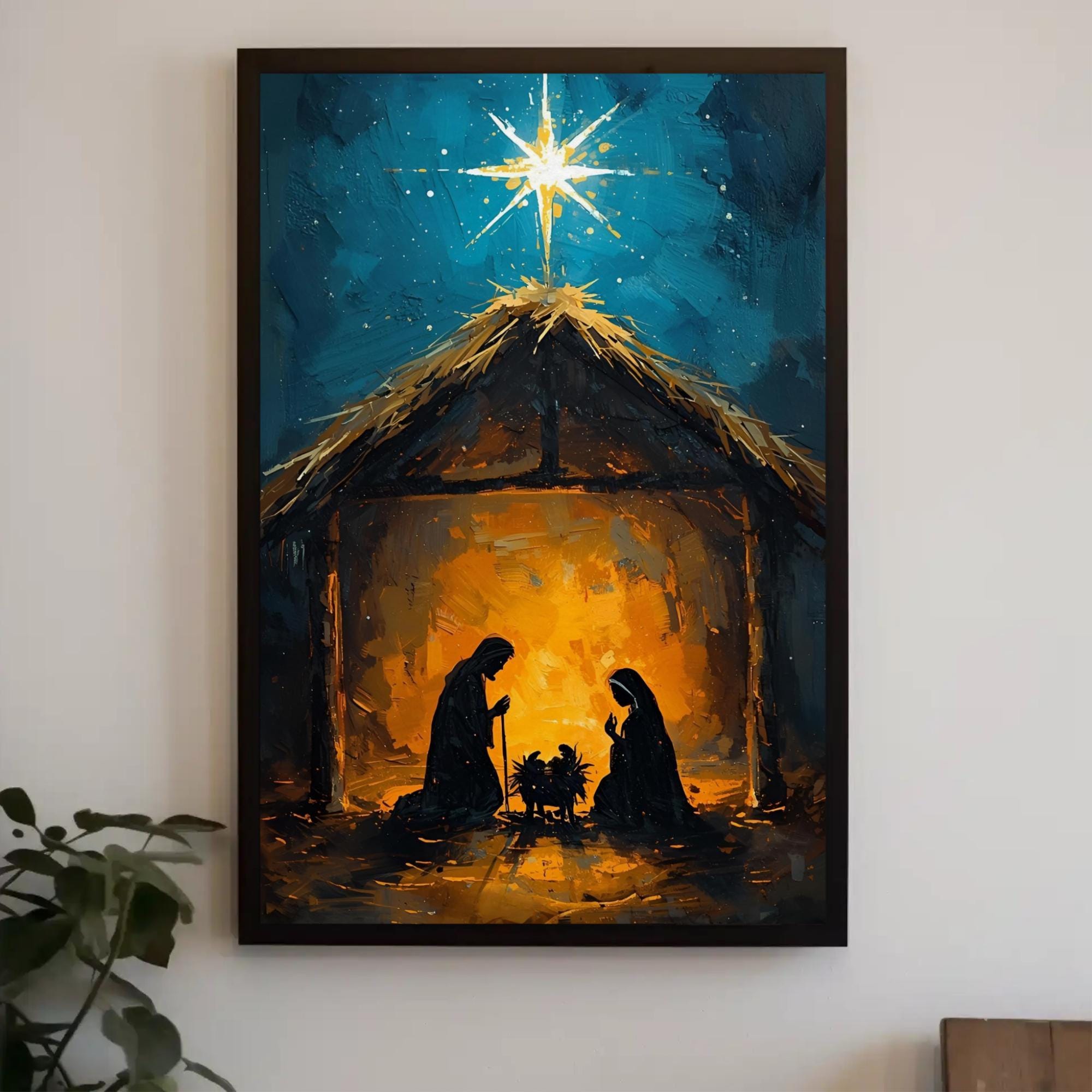 Christmas Nativity Horizontal Art Print | Christian Wall Art | Jesus ...