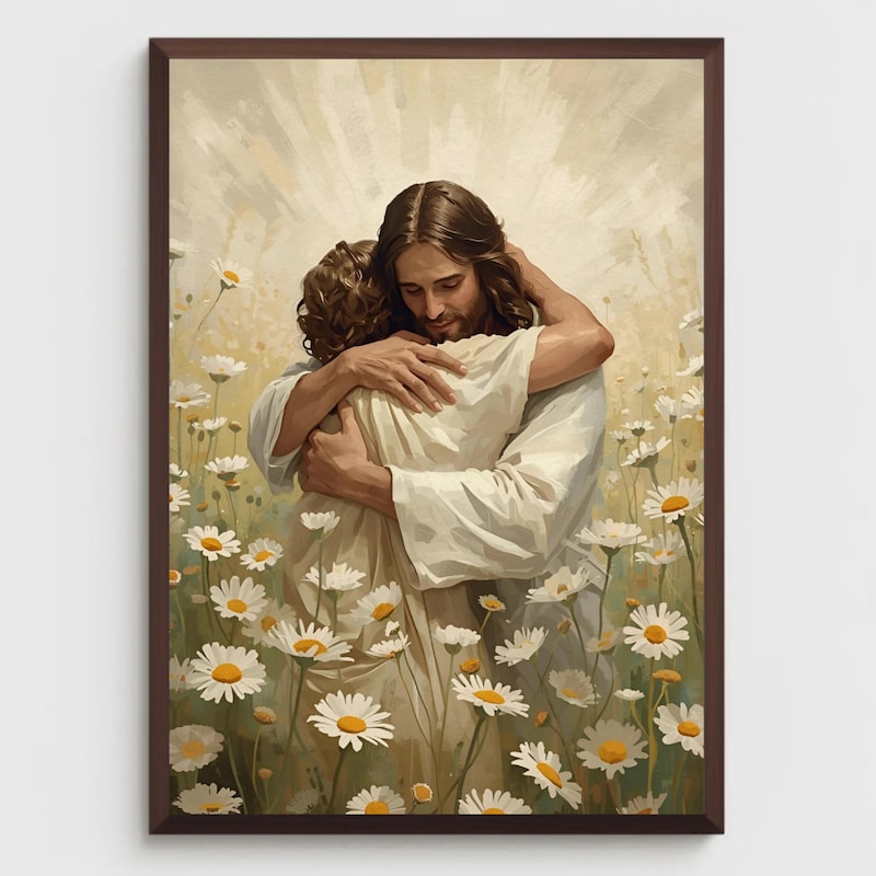 Jesus Hugging Woman Wall Art - Etsy