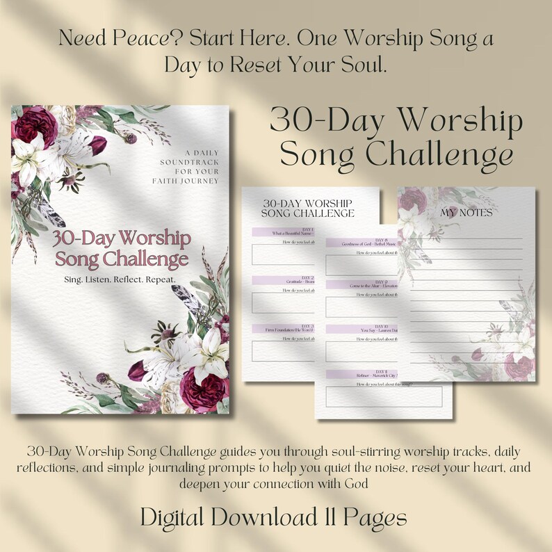 Prayer Journal Printable + Bible Study Journal | Gratitude Pages, God’s ...