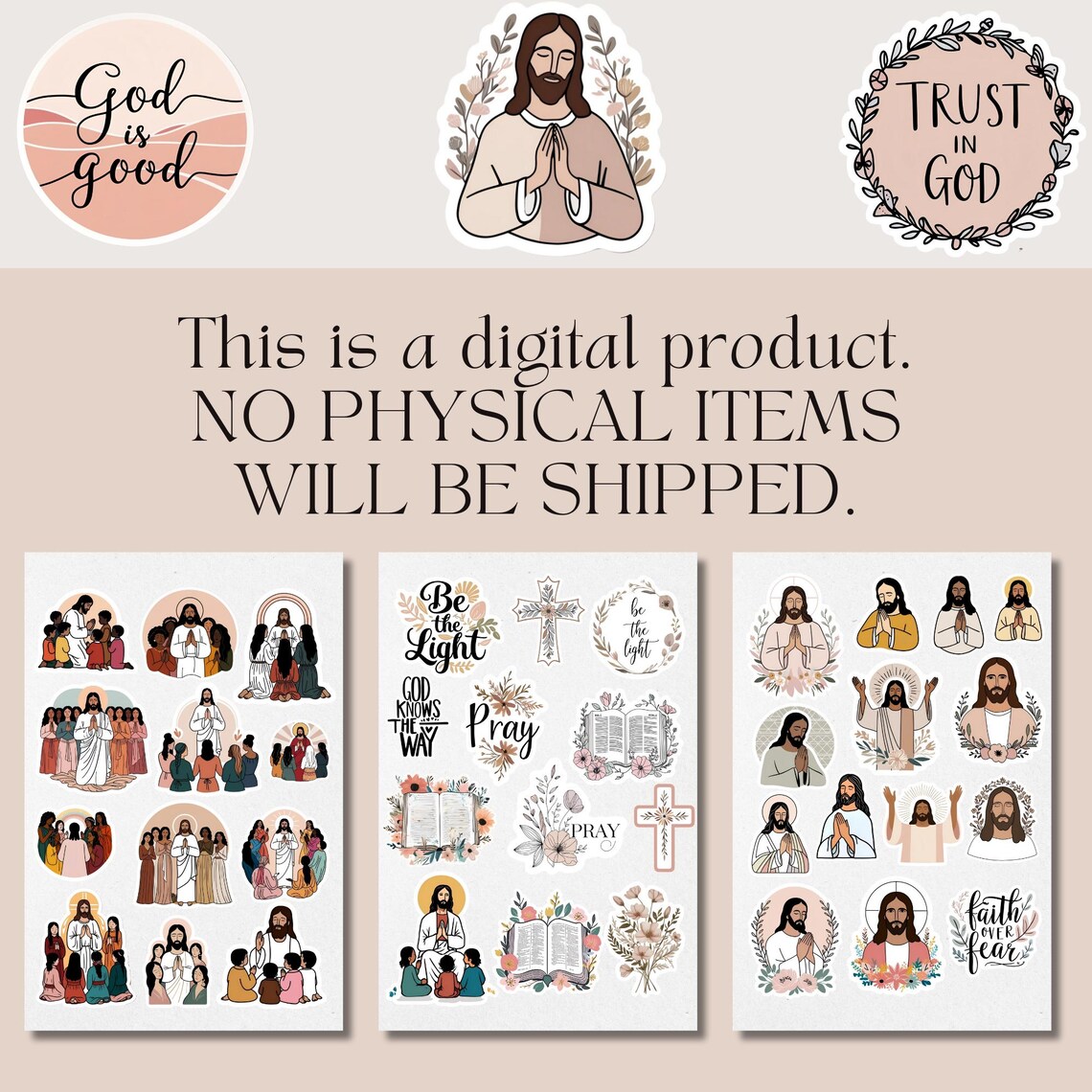 Catholic Stickers Bundle Printable – Jesus Stickers, Scripture Quotes ...