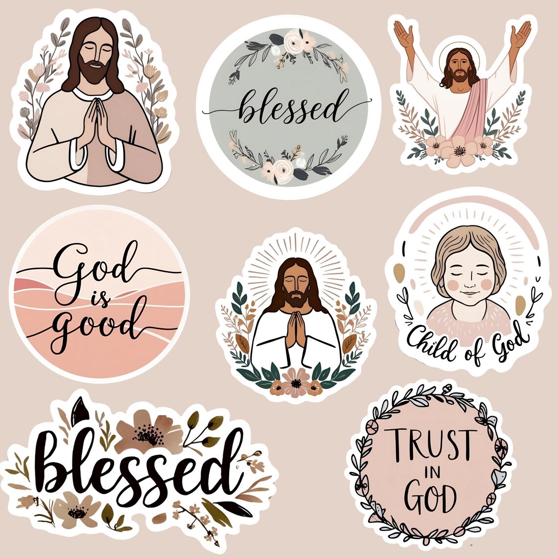 15 Catholic Stickers – Jesus Stickers, Scripture Stickers Designs ...