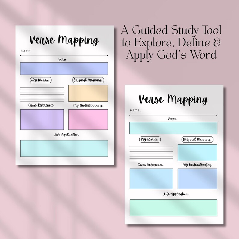 Verse Mapping Bible Study Journal | Bible Study Planner & Guide | Bible ...